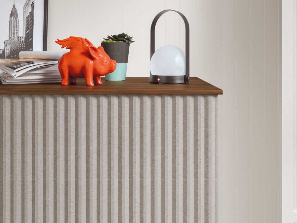 STRIPES GREIGE STONE + LISO DOVE